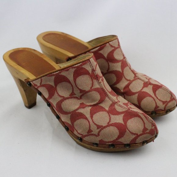 Coach | Shoes | Coach Felicity Wooden Clogs Size 7b | Poshmark